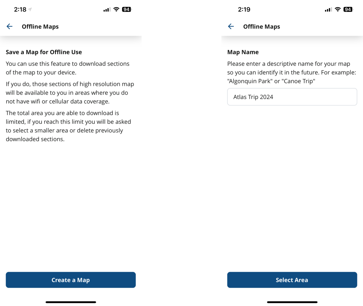 Using Offline Maps – Birds Canada Learn
